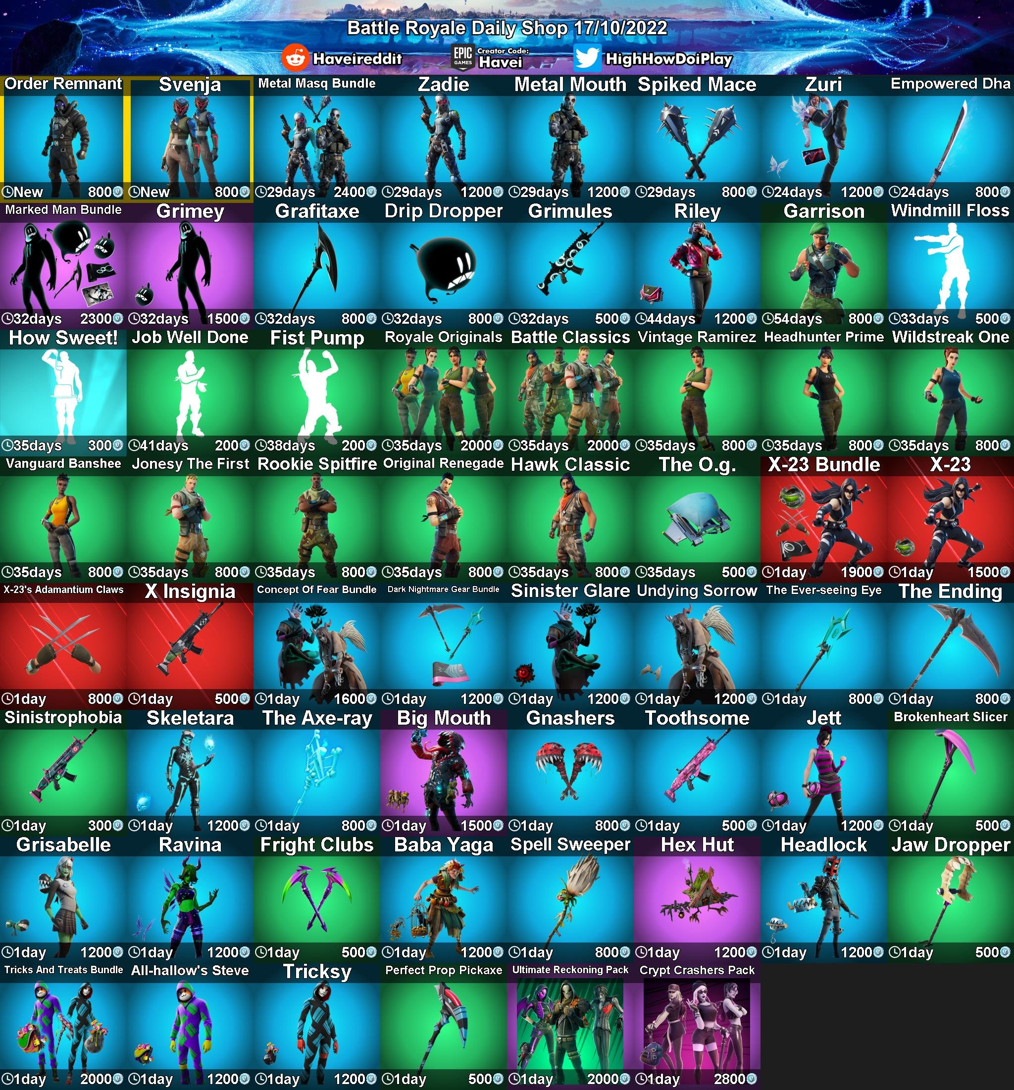 🦁fortnite Stwandbr Leaks🦁 On Twitter Tienda De Battle Royale 161022 Battle Royale Store 16