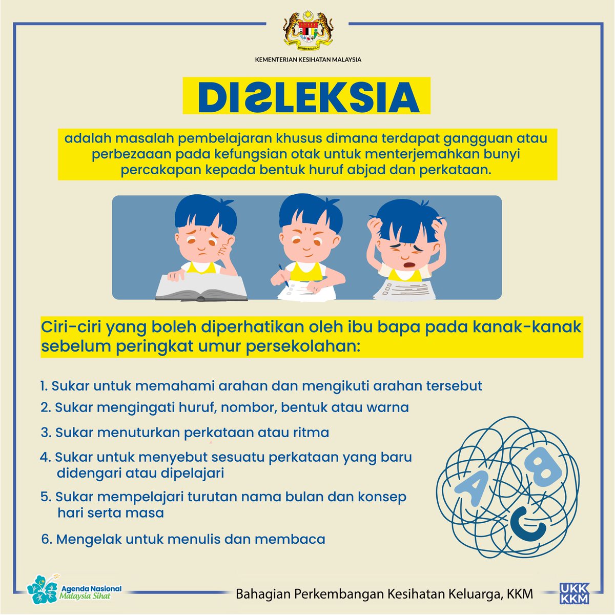 📖Disleksia adalah masalah pembelajaran khusus. Ciri-ciri atau gejala ...