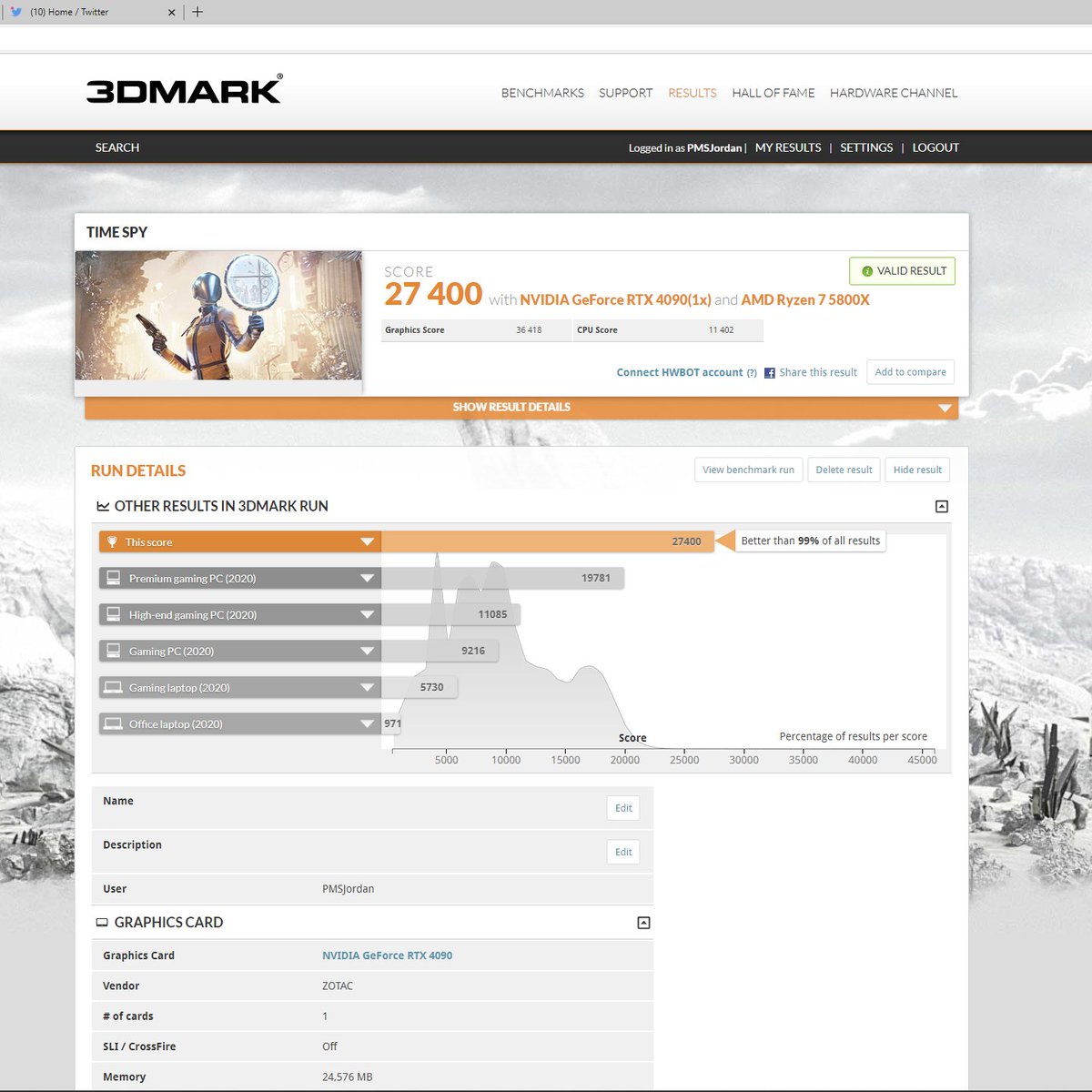 👻 PMS Jordan 🎃 on Twitter: "More benchmarks results. #3DMark"