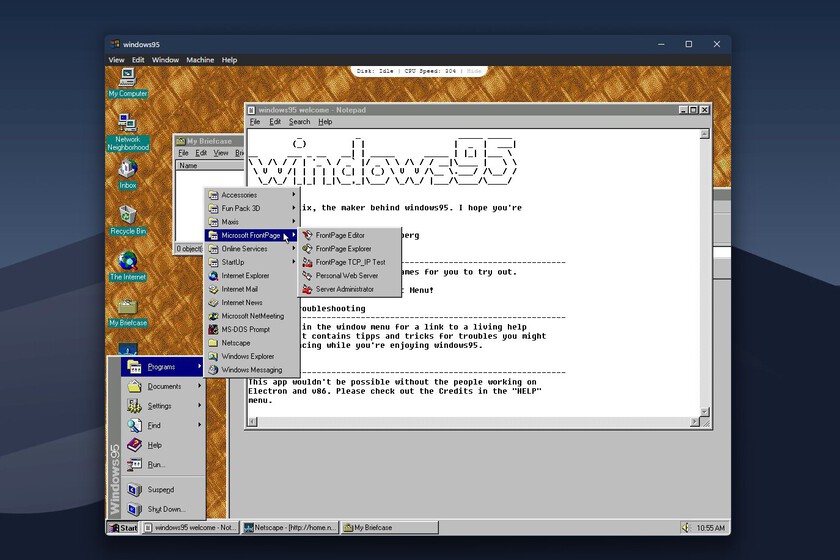 Genbeta on Twitter: "Windows 95 ya es una aplicación portable (con juegos extra) que puedes ...