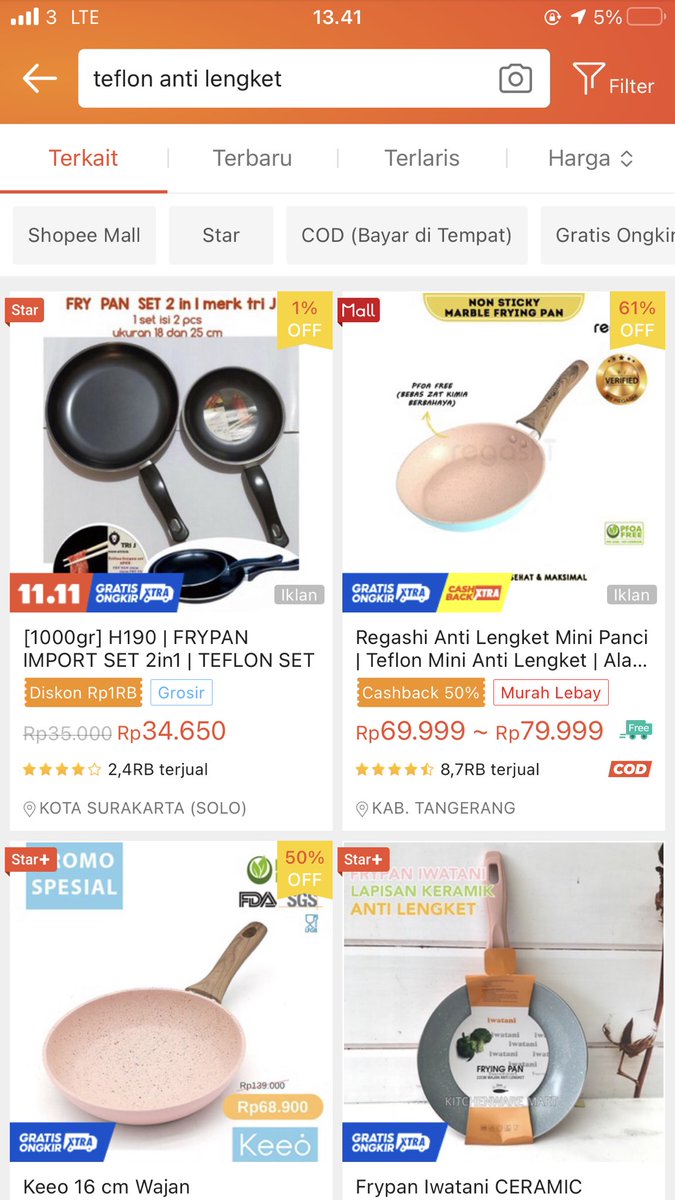 FESS on Twitter: "Fess teflon murah gini bisa buat bikin kulit risol ngga sih? Teflon kalian ...