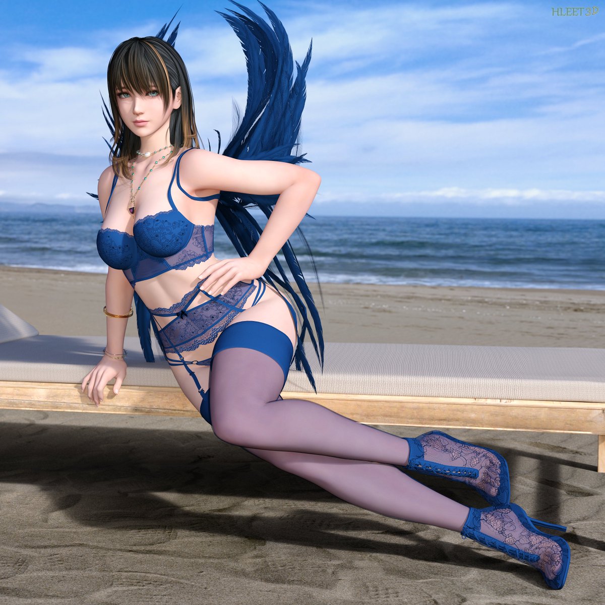 DOA hunter on Twitter: "RT @HLEET3D: Blue little bird #daz3D #hleet3D #Nanami #DOA"