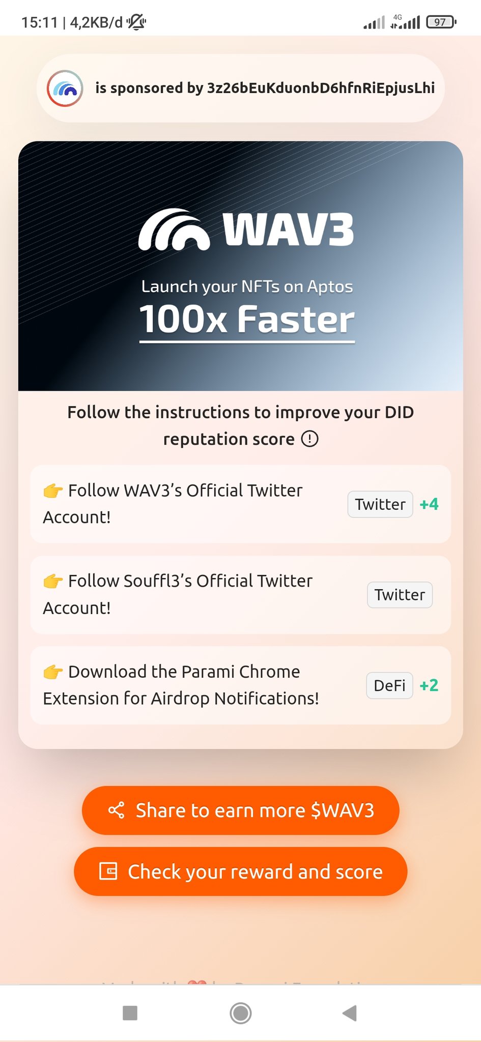 hungair2.eth🌱 on Twitter: "@aptos_wave @ParamiProtocol did:ad3:3kSwAreDBNtkHm2yXRDuKqCebNDT ...