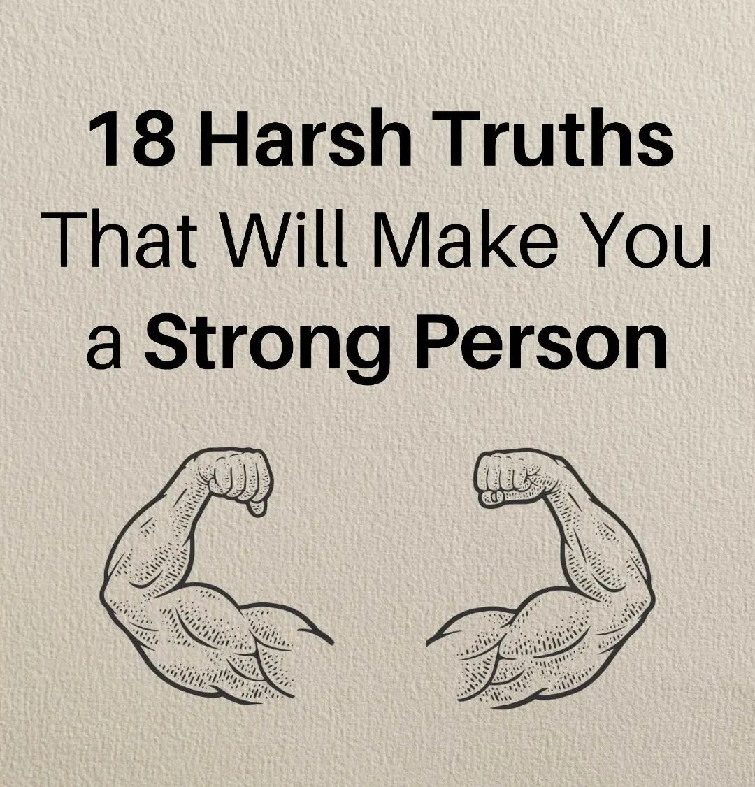 18 HARSH TRUTHS THAT WILL MAKE YOU A STRONG PERSON: - Thread from Self ...