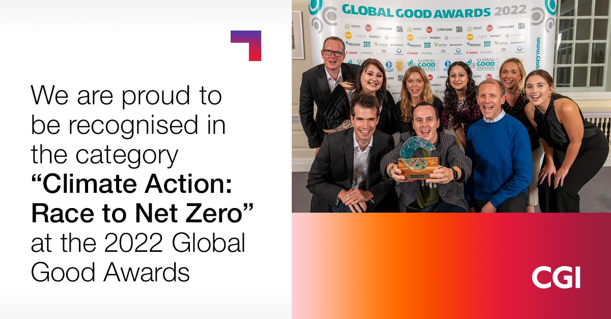 CGI UK on Twitter: "We’re delighted to win in the “Climate Action: Race to Net Zero” category at ...