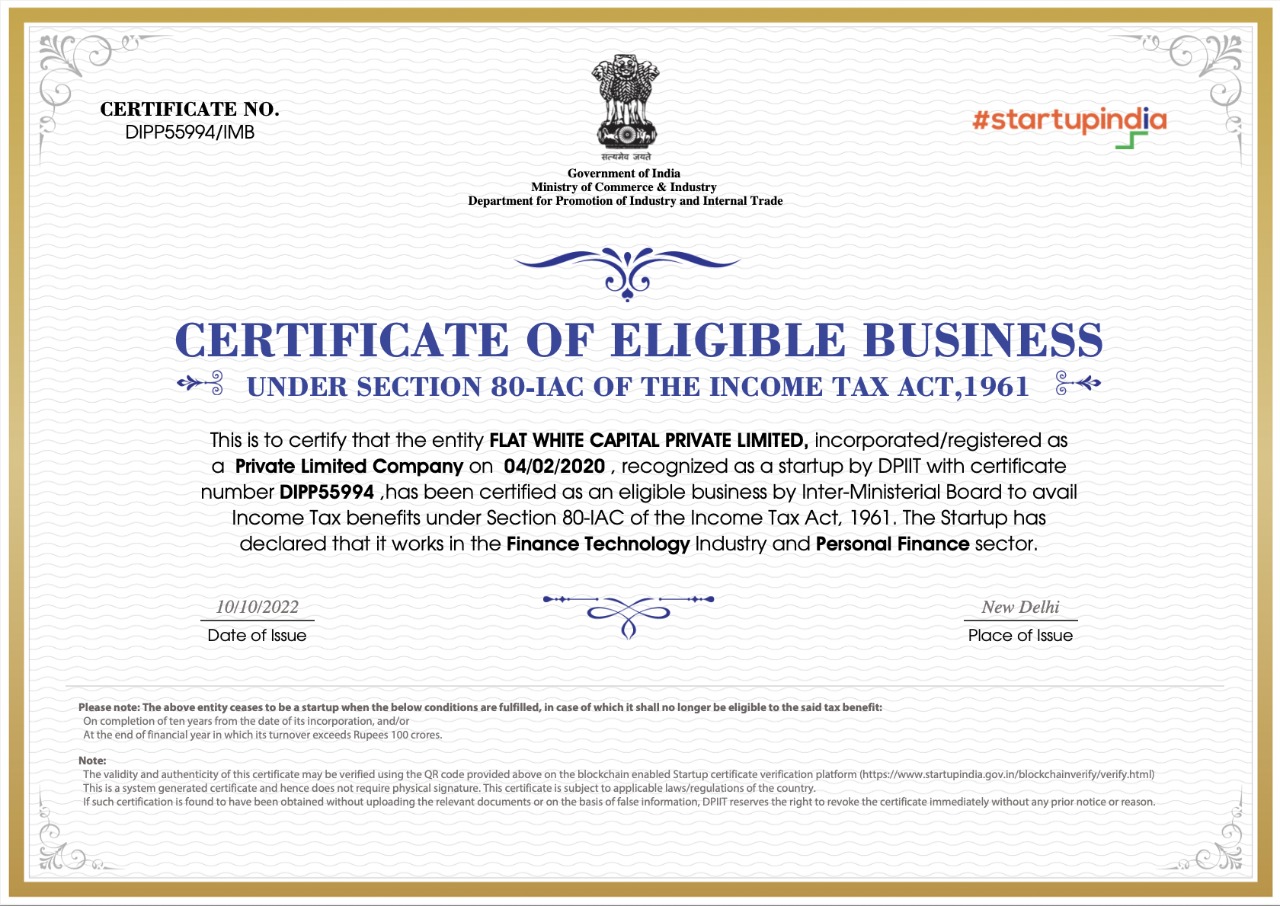 Vesting Certificate Template