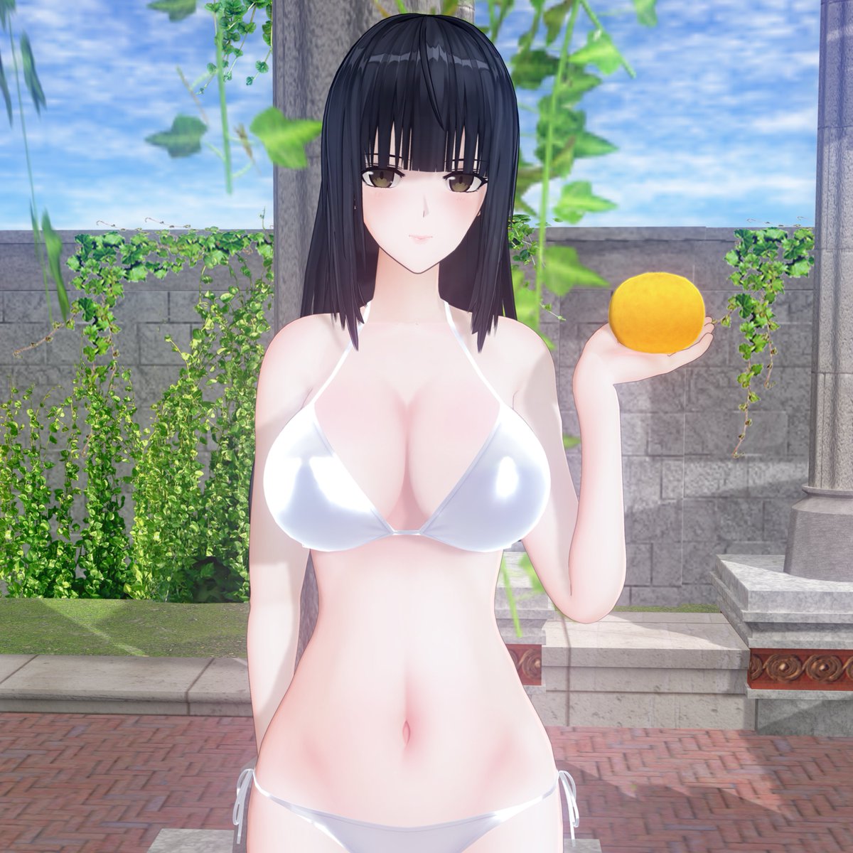 hinata on Twitter: "RT @kuro_raicho: おはようございます☀️ 昨日に続いての果物と水着彼女🍊 別の子たちにも登場してもらいました(*´ω`) #COM3D2 ...