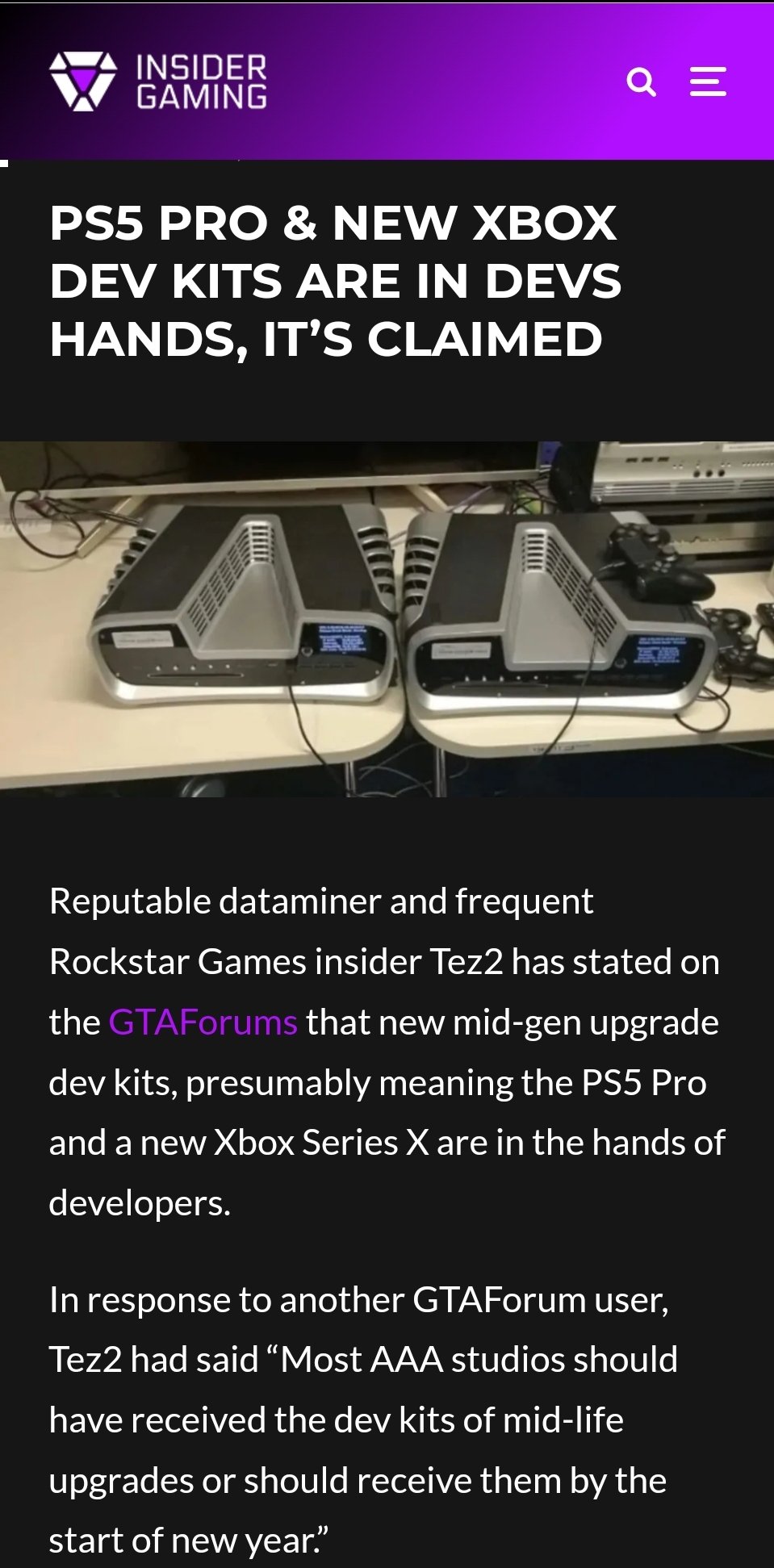 VikingBrute on Twitter: "New series, and ps5 pro, dev kit's out in the wild.. https://t.co ...