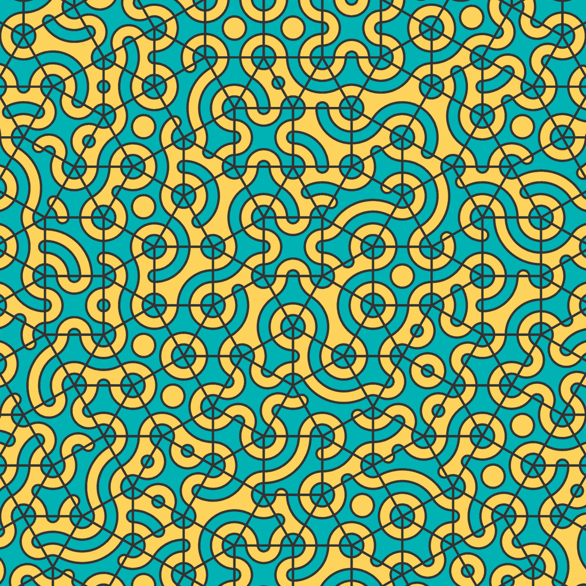 Roni Kaufman on Twitter: "Truchet-ing a radial form of the elongated triangular tiling"