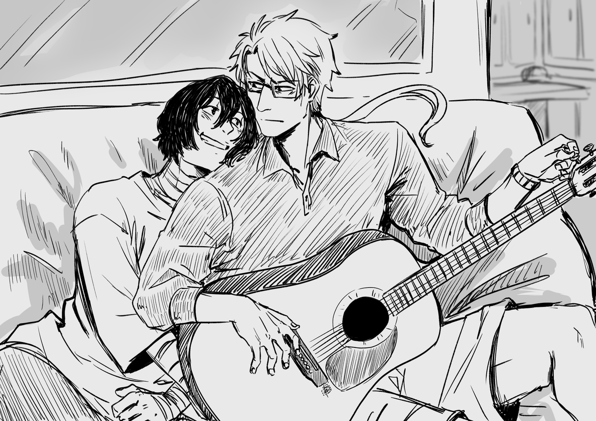 「kndz band au where sometimes dazai (lead」|Ren 🍄 COMMISSION GRIND!!!の漫画