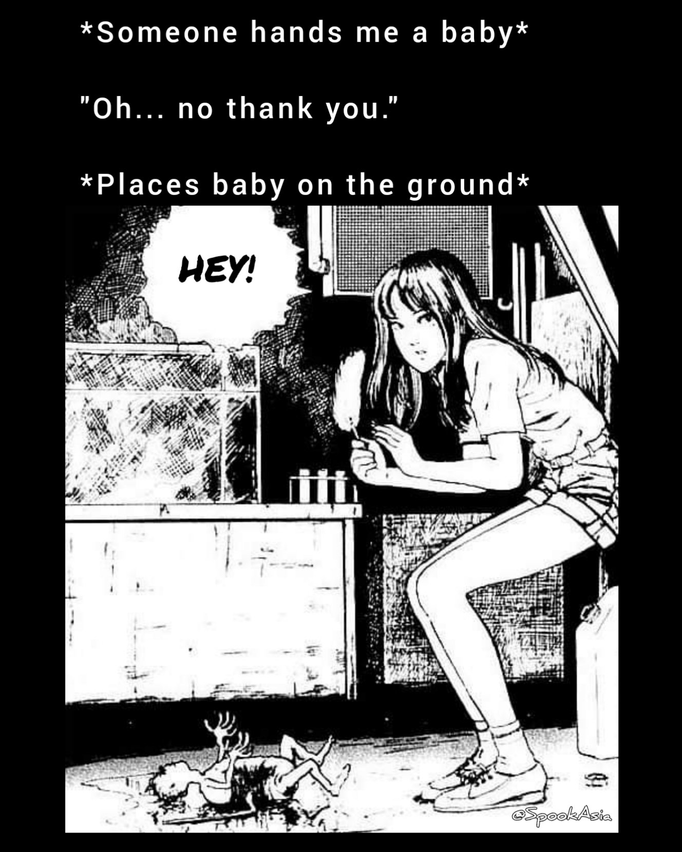 👹Spook Asia👹 on Twitter: "This Tomie panel reminded me of a meme, so I turned it into a meme ...