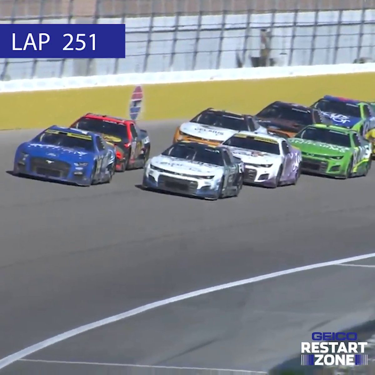 The @GEICO Restart Zone saw its fair share of action on Sunday ...