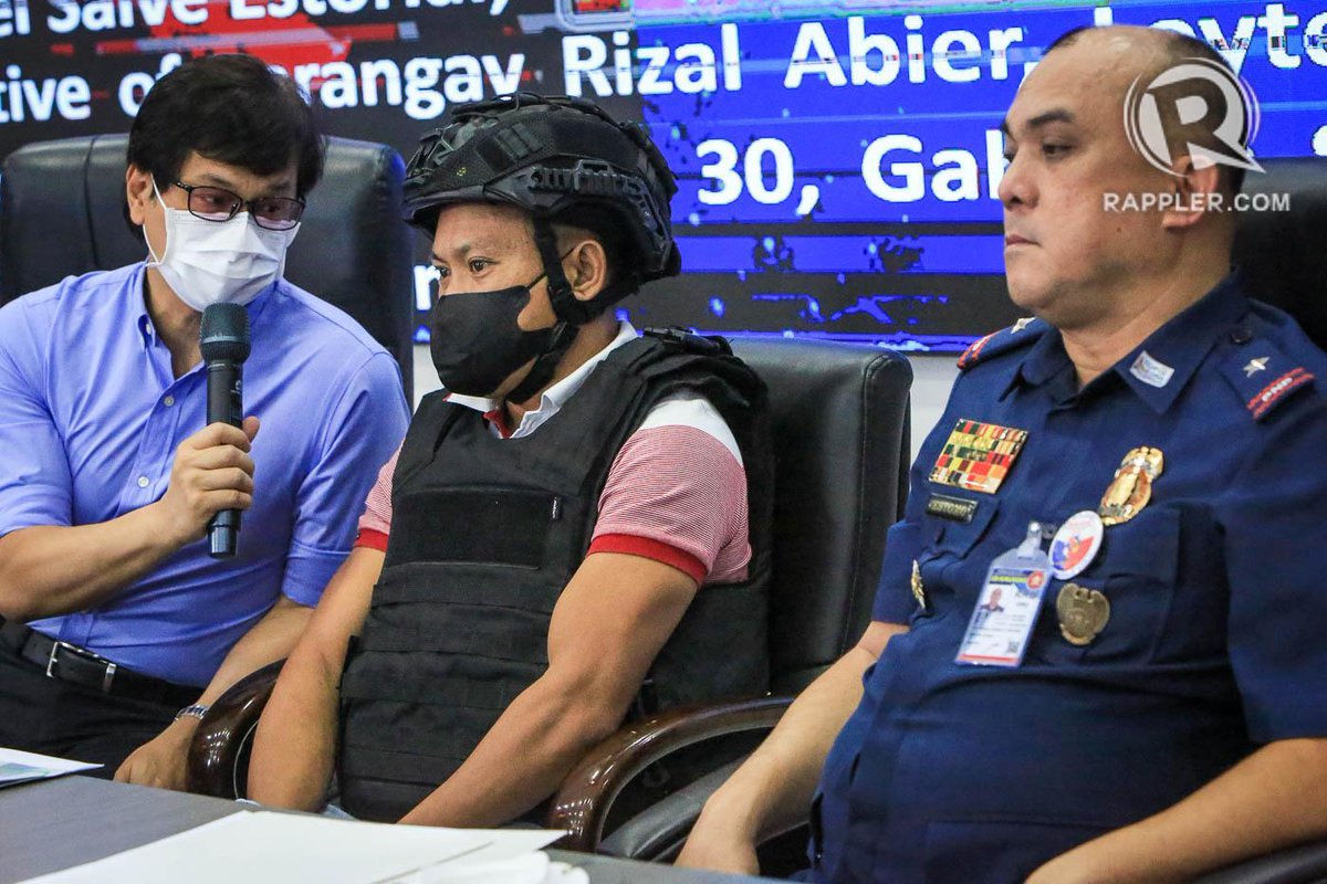 Rappler on Twitter: "Interior Secretary Benhur Abalos presents to the media 39-year-old Joel ...