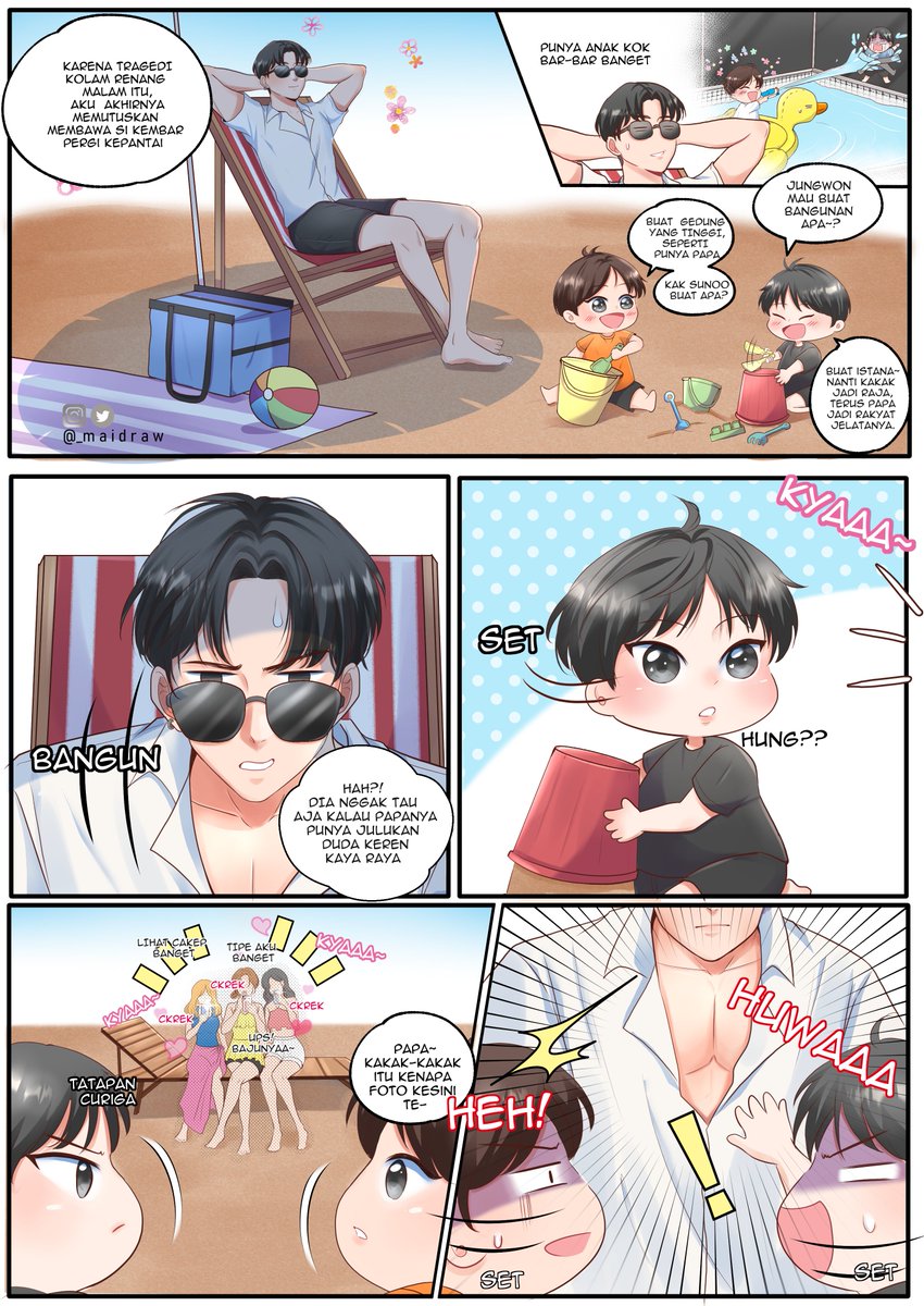 Mai | Open Commission on Twitter: "Enhypen AU (comics) "Papa Jay Daily Life -#2" ------- juga ...
