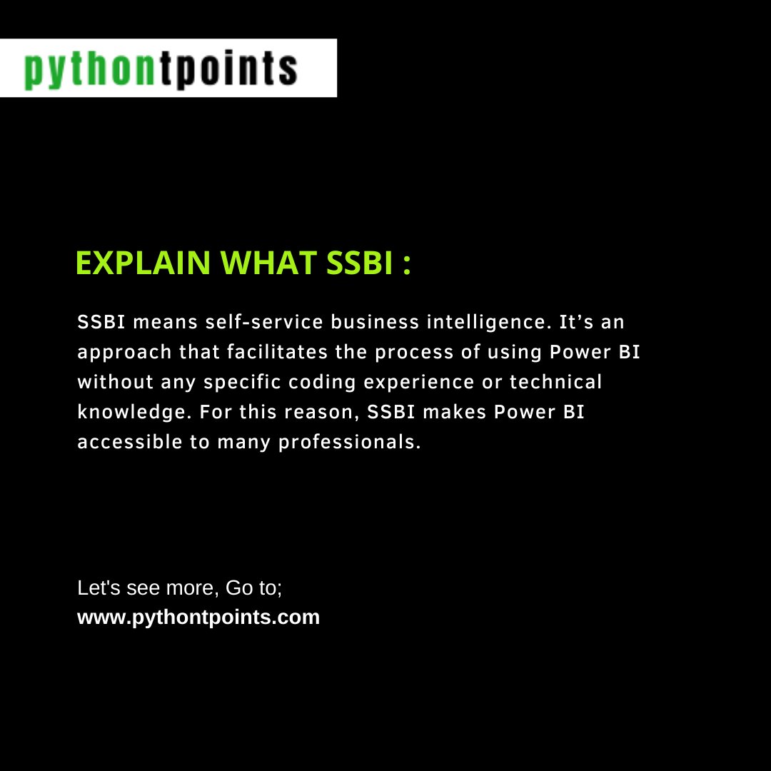 pythontpoints on Twitter: "Explain what SSBI with https://t.co/aky86yYzTo #learning #learnfree # ...