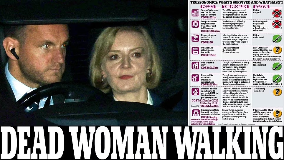 Daily Mail U.K. on Twitter: "Liz Truss is warned she is 'in office but not in power': PM tries ...