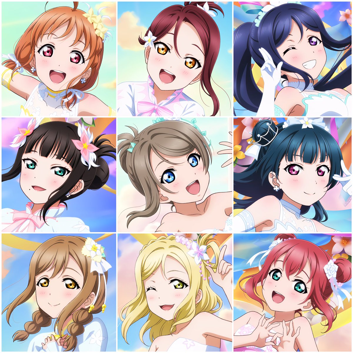 Love Live! 👻 Idol Story 🎃 on Twitter: " SR Set COMPLETE Aqours「Thank you, FRIENDS!!」 Check out ...