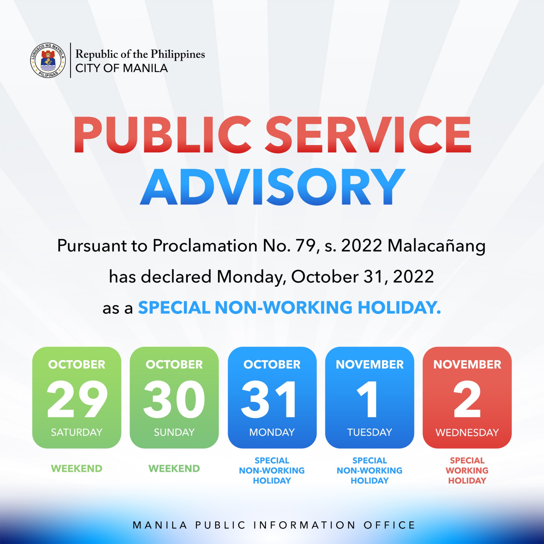 October 2022 Holidays