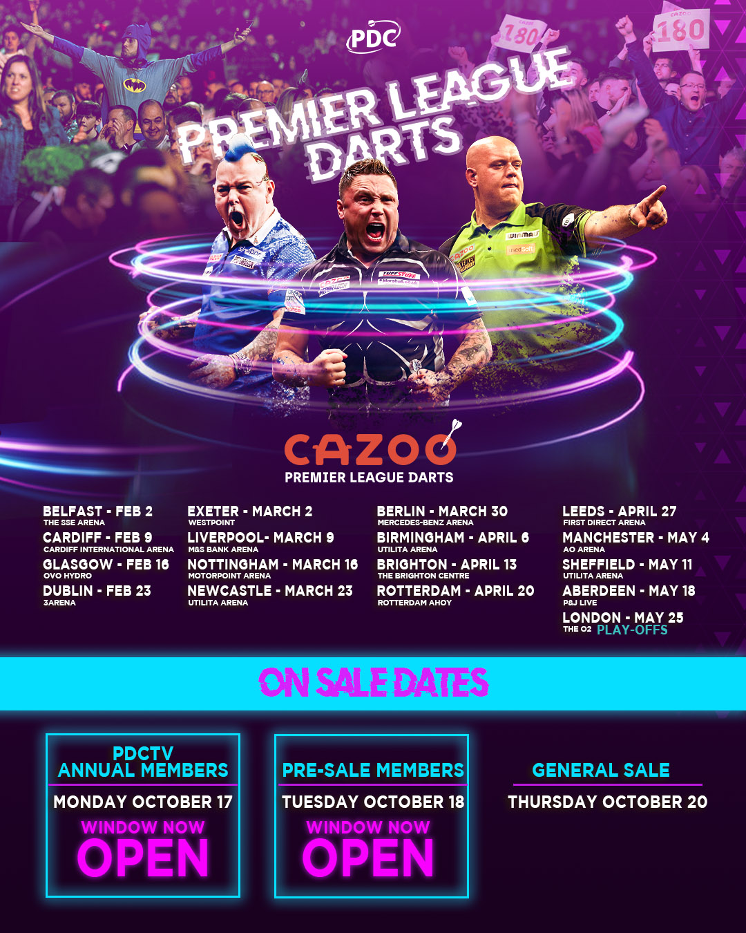 Darts 2023-2024 Calendar: PDC Events, Premier League, World, 47% OFF