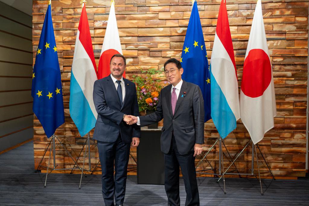 Xavier Bettel on Twitter: "It was a great pleasure to meet with Prime Minister @kishida230 in ...