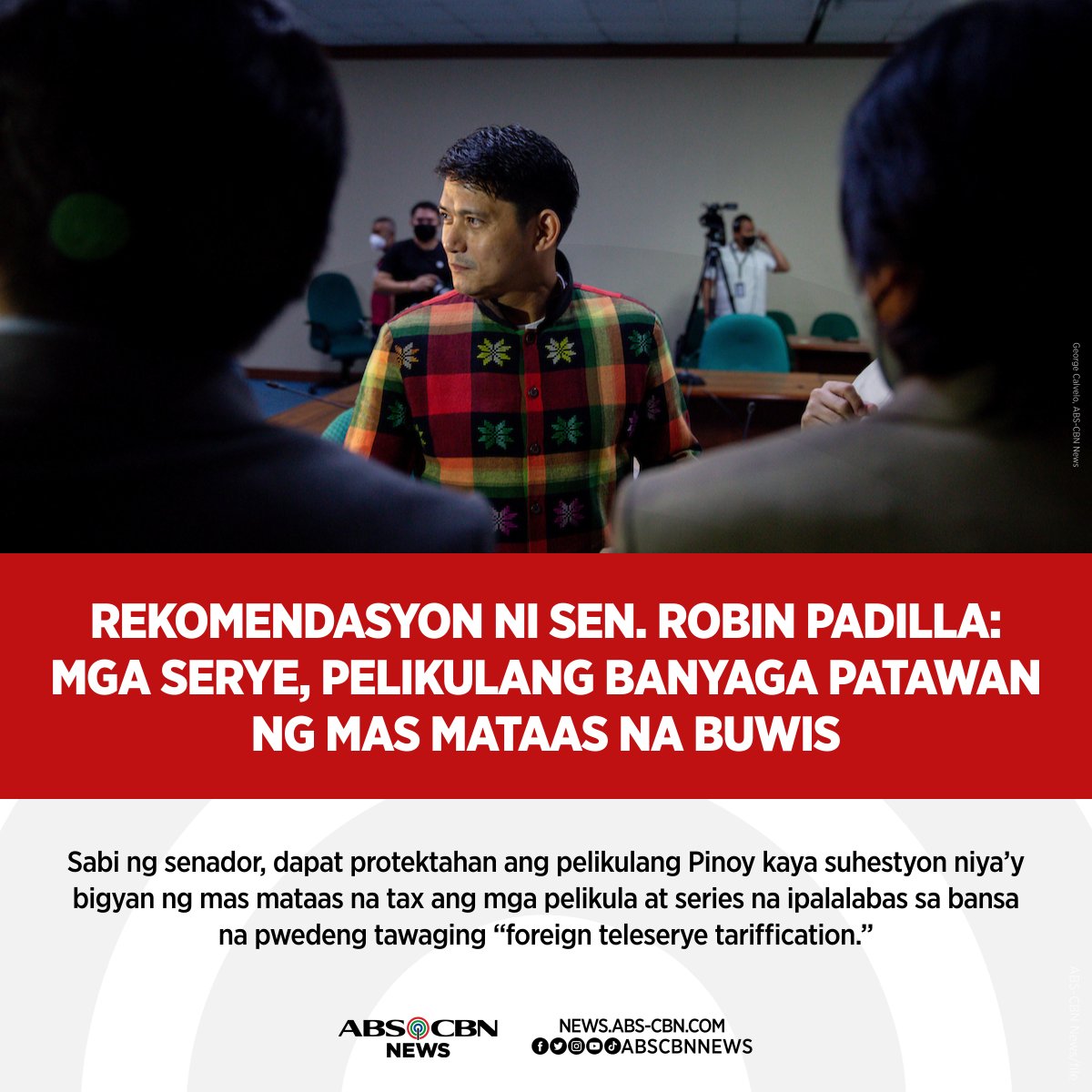 ABS-CBN News Channel on Twitter: "RT @ABSCBNNews: Senator Robin Padilla wants to impose higher ...