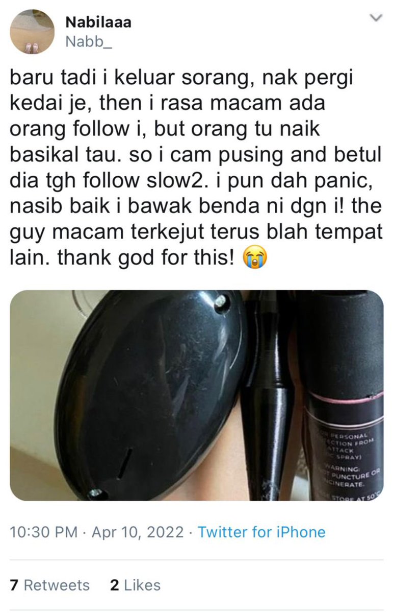 Abudi Alsagoff On Twitter Btw Nasib Baik Lah Sis Tu Ada Benda Ni 😨