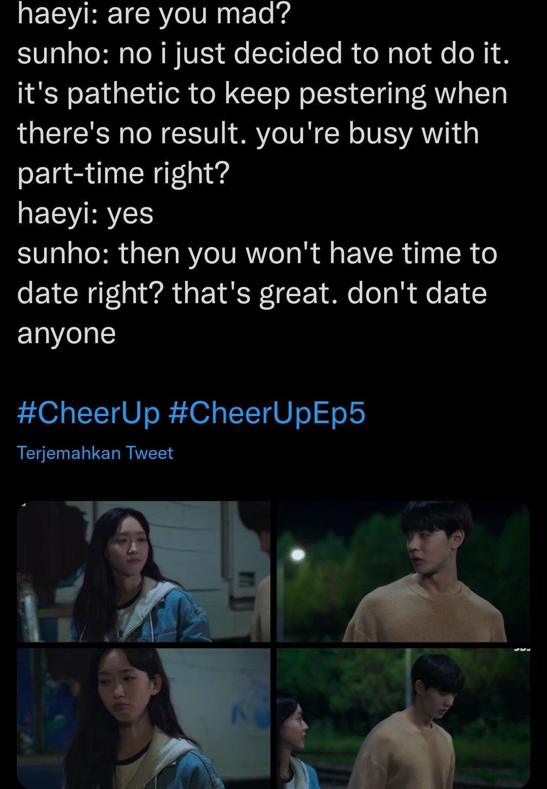 K-Drama Menfess on Twitter: "•kdm• ⚠️🔥 Cheer Up Sunho being red flag & kinda annoying since ep 1 ...