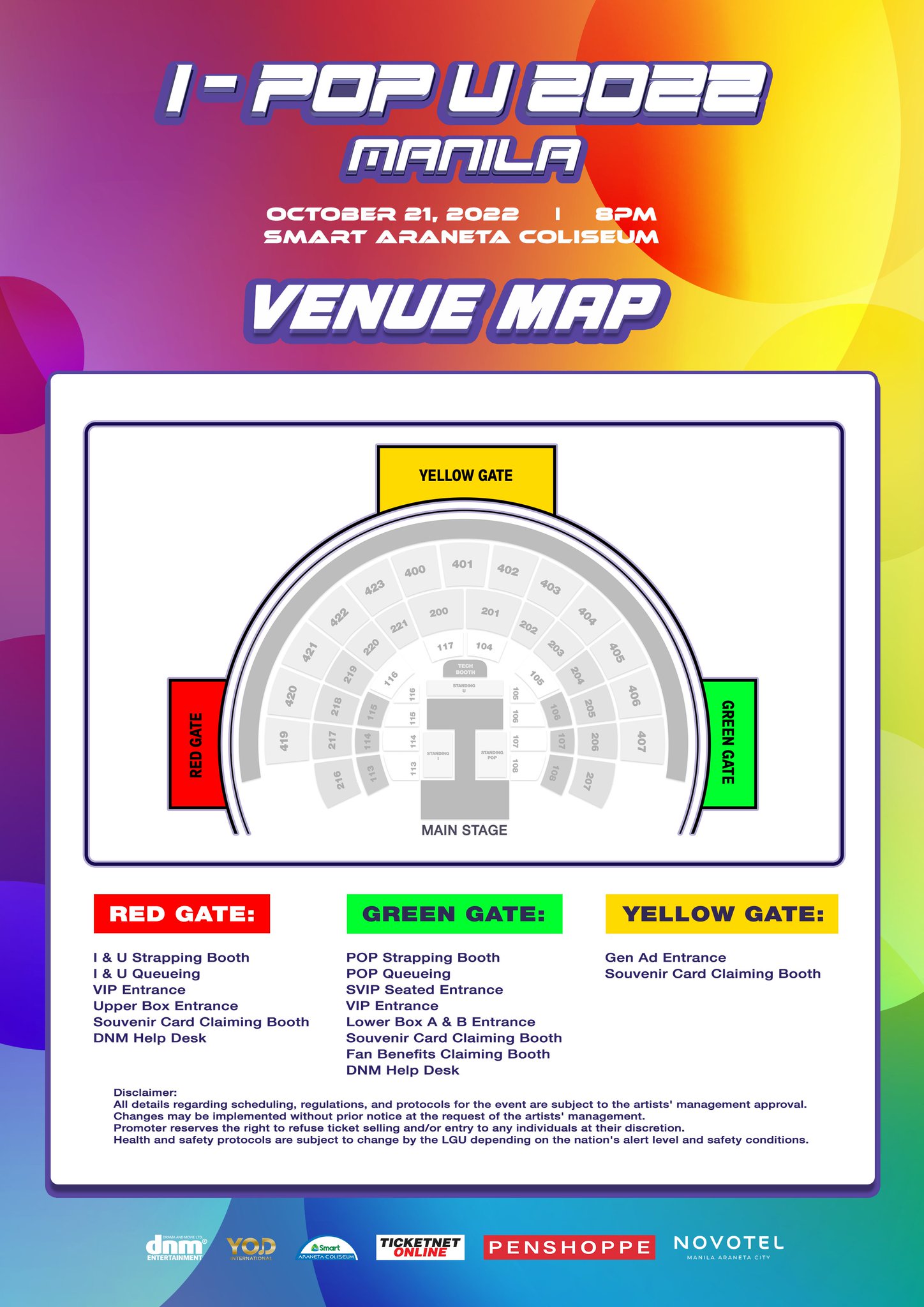 DNM Entertainment on Twitter: "Be concert-ready for I-POP U & check out our VENUE MAP and ...