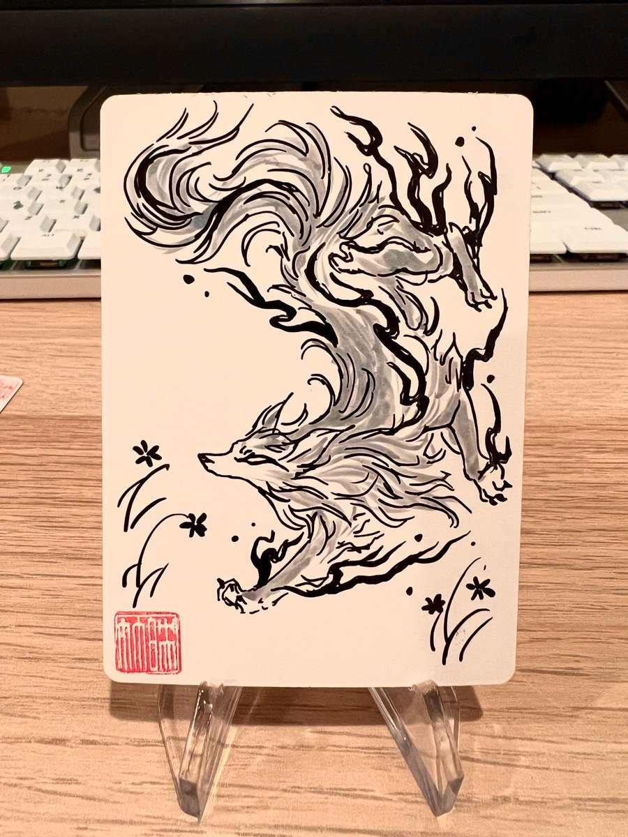 「water qilin 💧 11x14" sumi ink 」⚫️ Lunaurum Art ⚫️の漫画