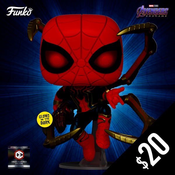 FunkoMarvelnews on Twitter: "New Chalice Collectibles exclusive Glow Iron Spider! #Spiderman"