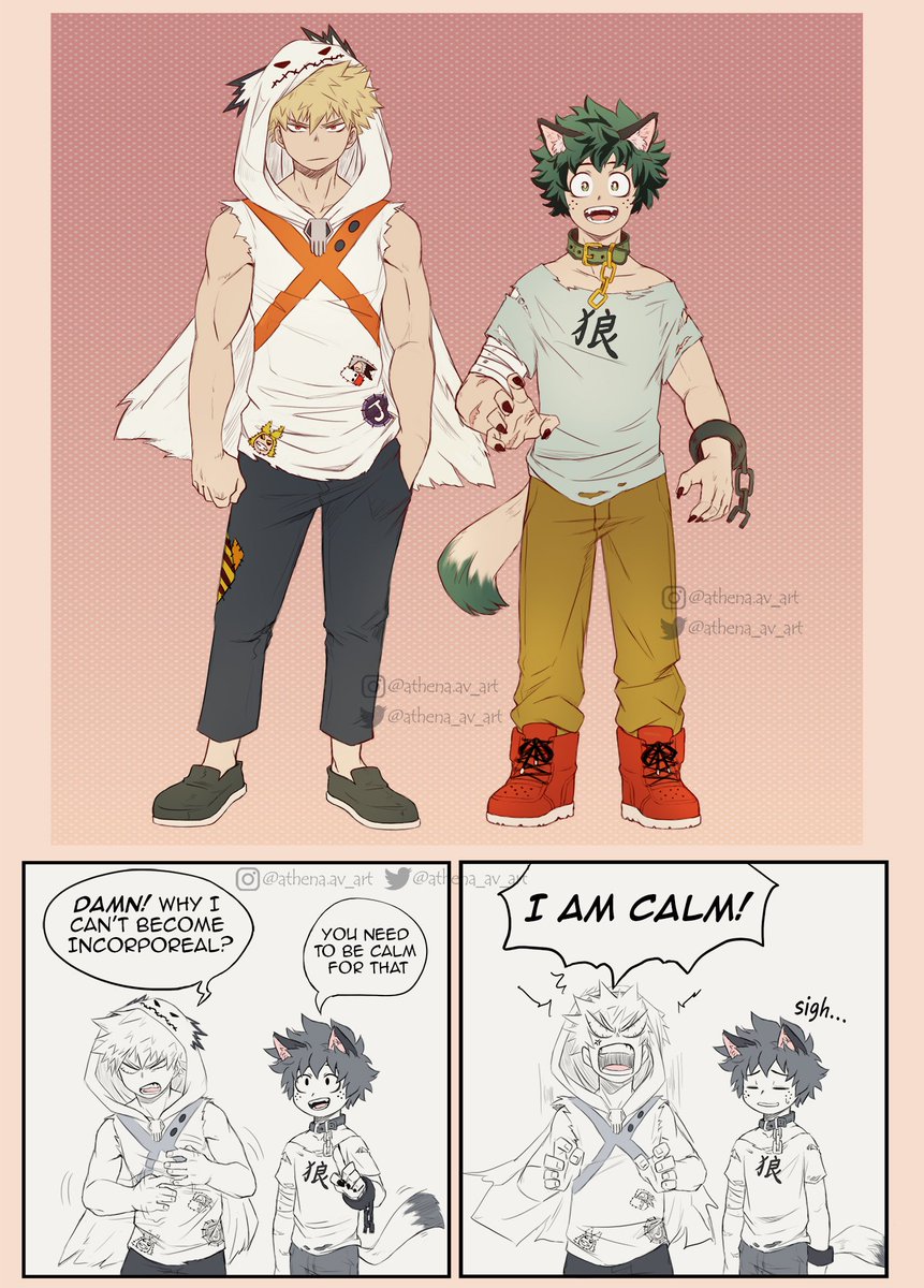 Athena-av art 🐺🎃👻 Preorders on production state on Twitter: "Deku wolf 🐺 Kacchan ghost 👻 Deku ...