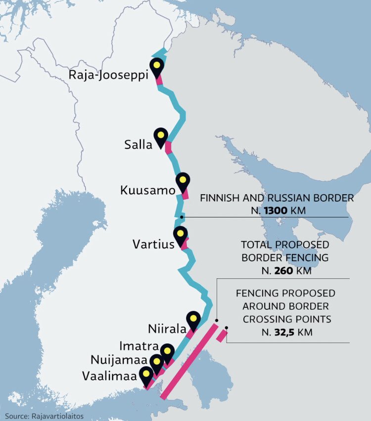 Finland starts construction of Russia border fence - Democratic ...