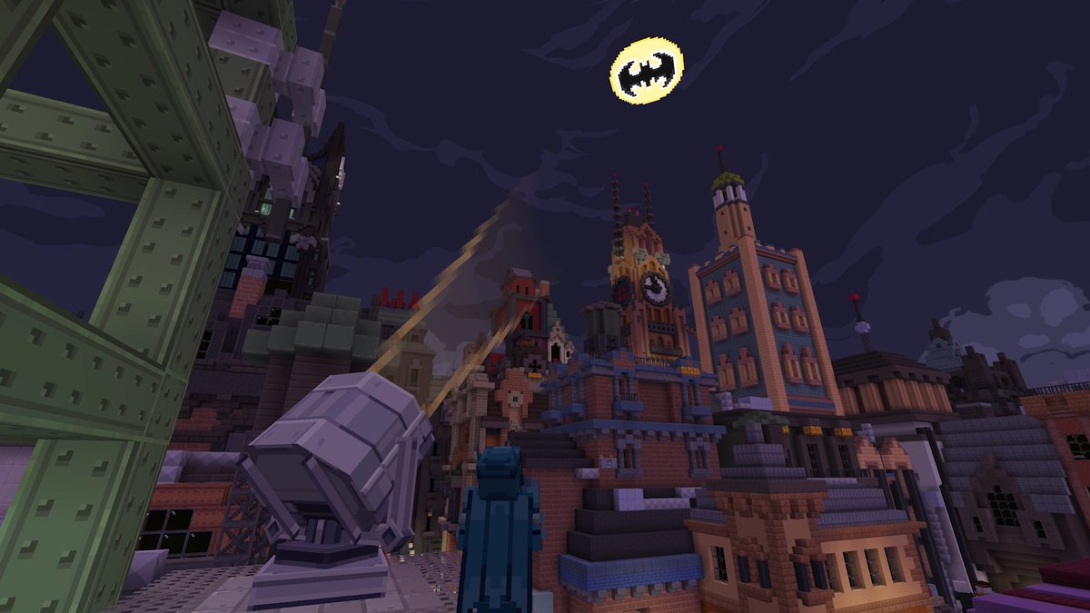 Minecraft on Twitter: "The Dark Knight in Minecraft: Fly through the night as @Batman and save ...