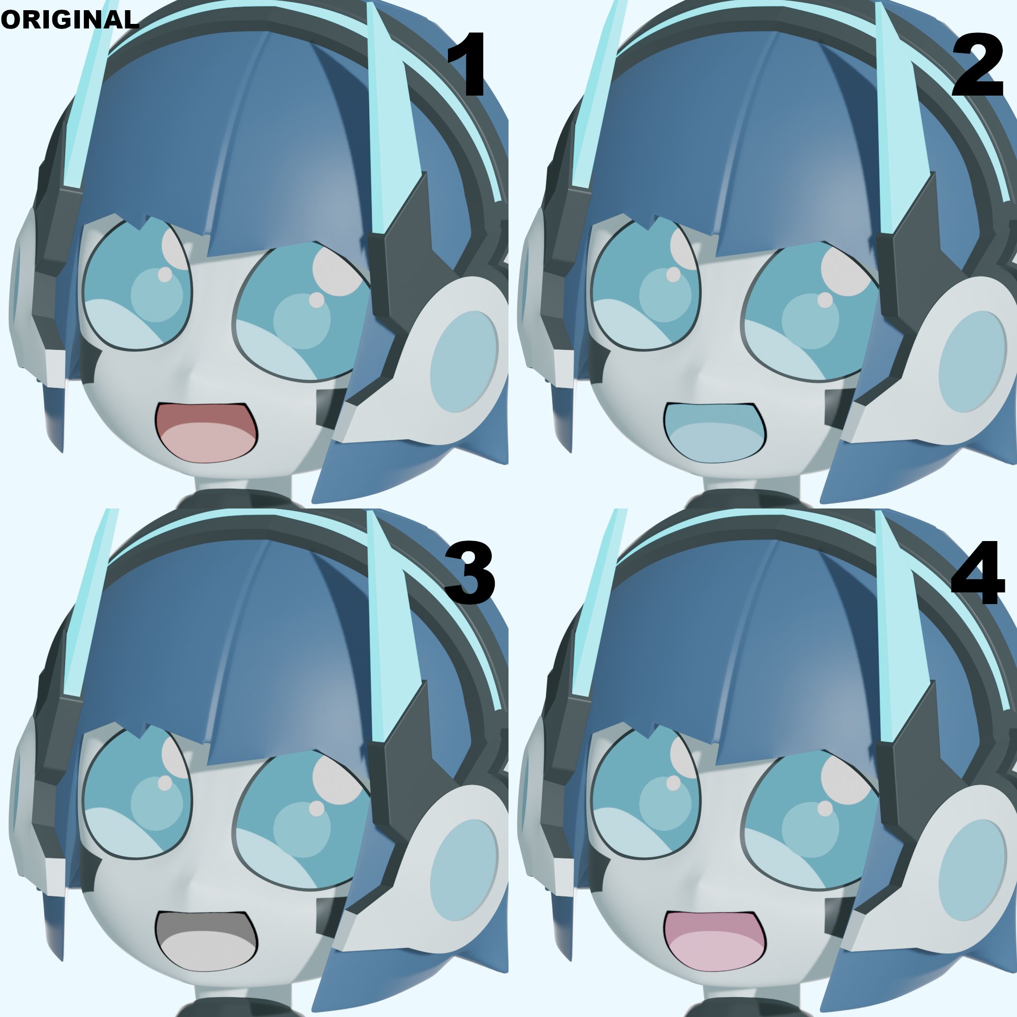 Bluebot01 on Twitter: "Which mouth color looks the best? どっちがいいんでしょうか？ #ロボ娘 #メカ娘 #robotgirl #b3d ...