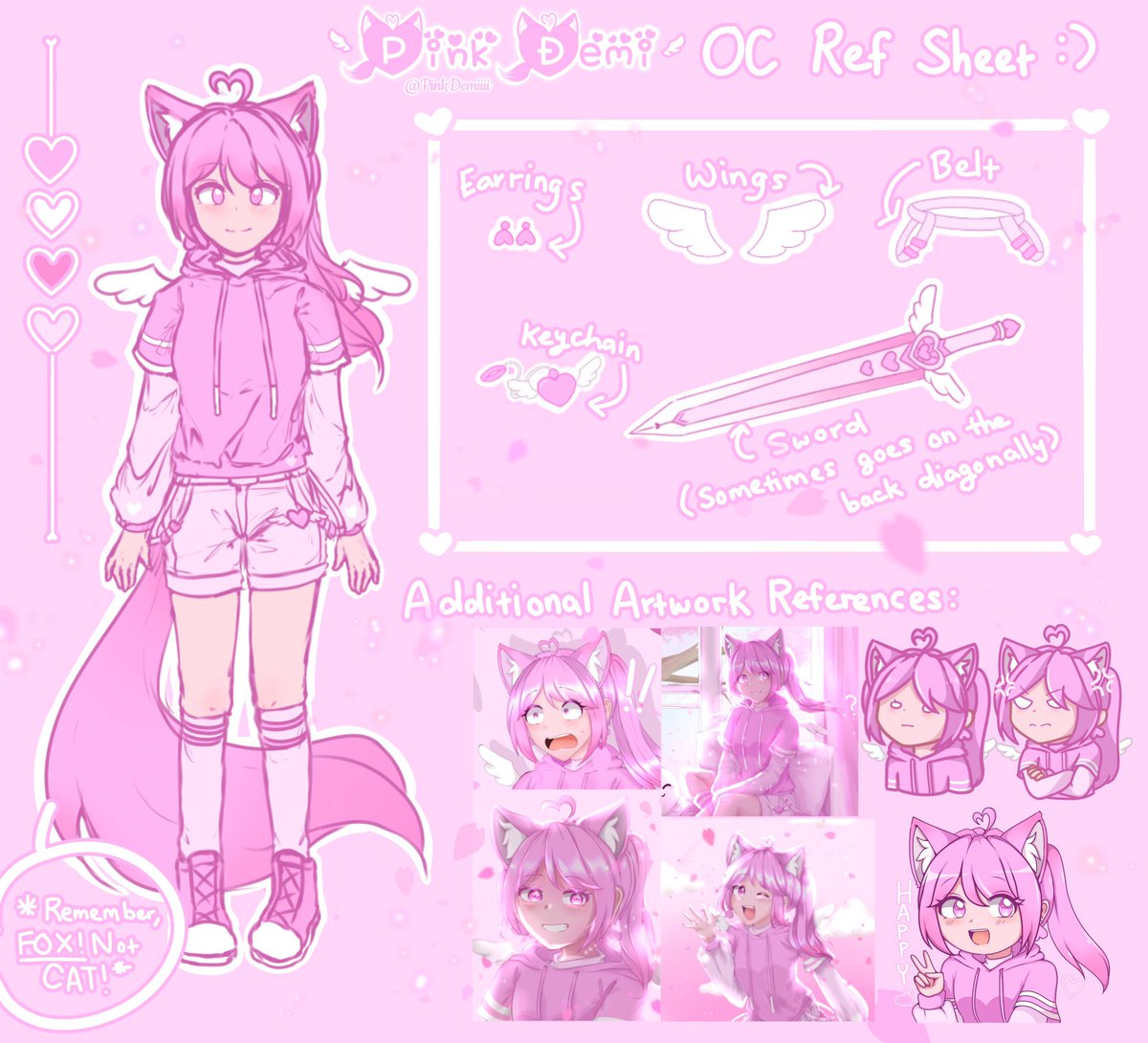 ♡Pink Demi♡ 🥀🌸 Genderbend Halloween 🥀🌸 on Twitter: "Guys look at my ref sheet evolution! Oldest ...