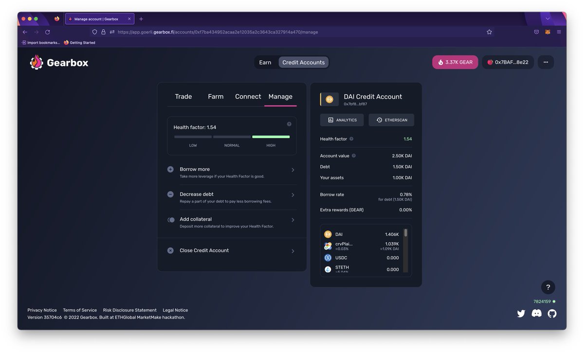 Gearbox Protocol ⚙️🧰 on Twitter: "In about a couple of days [currently deploying piece by piece ...