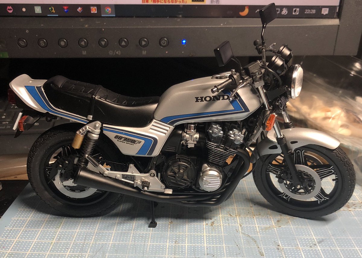 タミヤ スケールモデル on Twitter: "RT @kekekenoQ: タミヤ 1/12 Honda CB750F カスタム 一応完成😌 我ながら下手くそ😅 #プラモデル #CB750F"