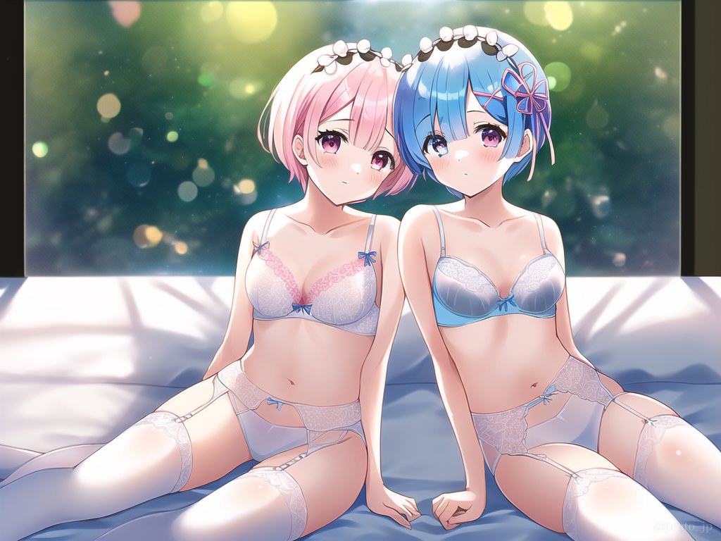 PROTO@AiArt on Twitter: "Rem & Ram / レムとラム https://pixiv.net/users/1137830 https://proto-art ...
