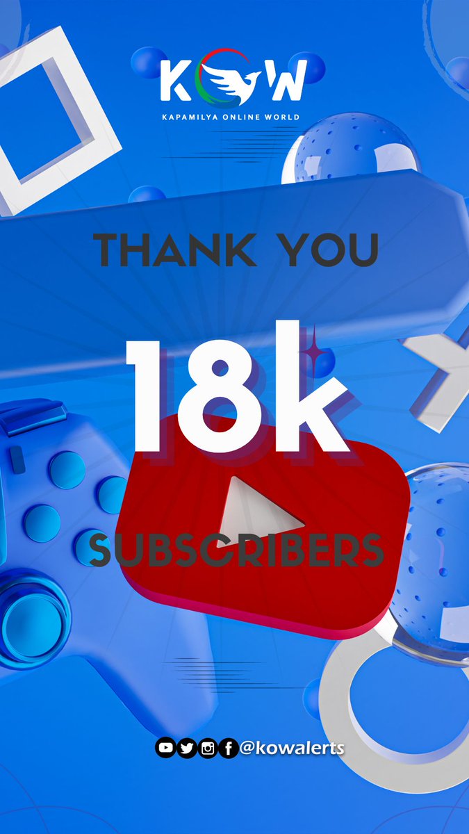 Kapamilya Online World on Twitter: "Happy 18K YouTube subscribers! 🥳 Join us here: FACEBOOK http ...
