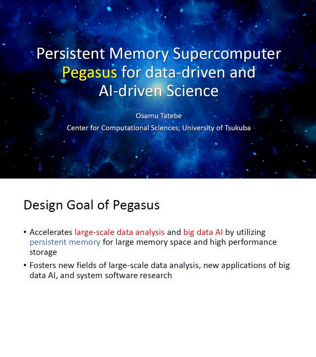 OGAWA, Tadashi on Twitter: "=> "Persistent Memory Supercomputer Pegasus for Data-driven and AI ...
