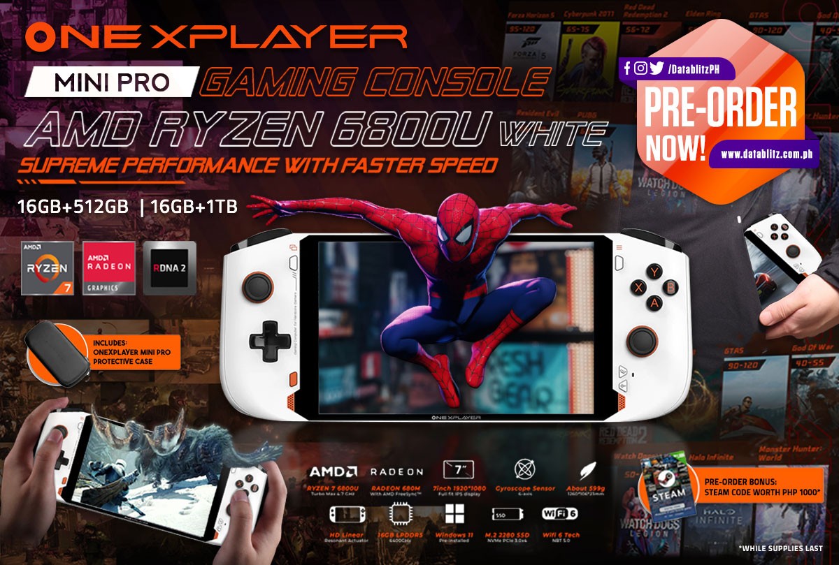 DataBlitz on Twitter: "MORE GAMES IN YOUR HAND. Pre-orders for Onexplayer Mini Pro Ryzen 7 ...