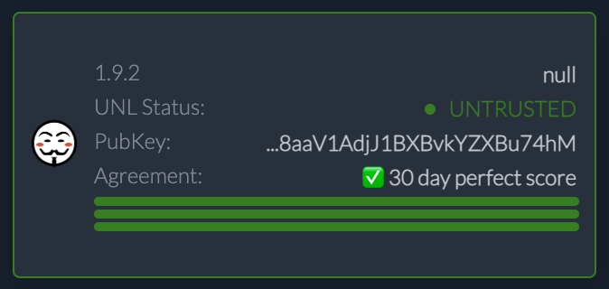 Chris Thompson on Twitter: "The only 4 perfect score validators, out of date and will be blocked ...