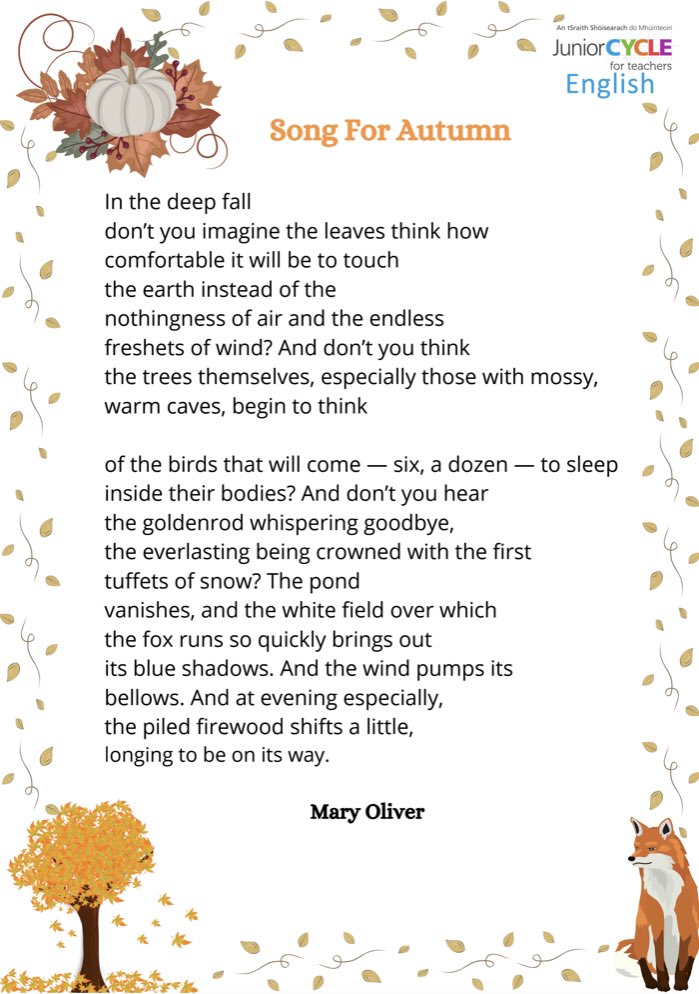 jct.ie on Twitter: "RT @jctEnglish: 🎃🍂 Looking for some autumn-themed ...