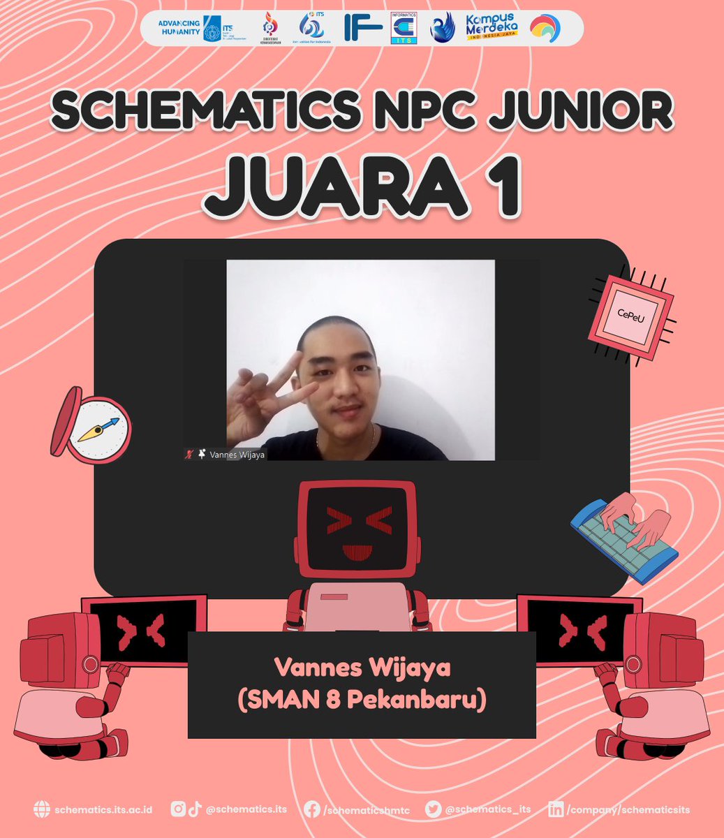 Schematics ITS Surabaya on Twitter: "🔴 PEMENANG SCH NPC JUNIOR 🔴 Halo, Schematroops! 👋 Selamat ...