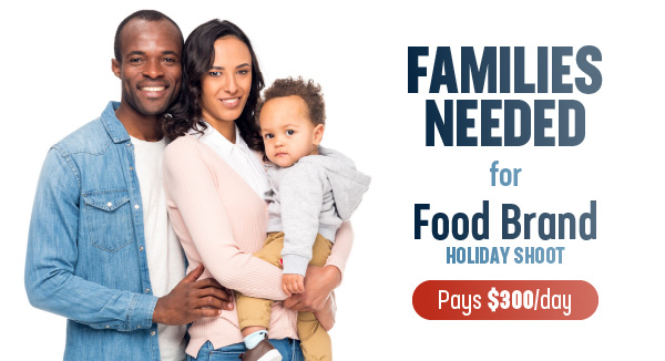 On Twitter Casting Families For Food Brand Holiday Shoot Pays 300day