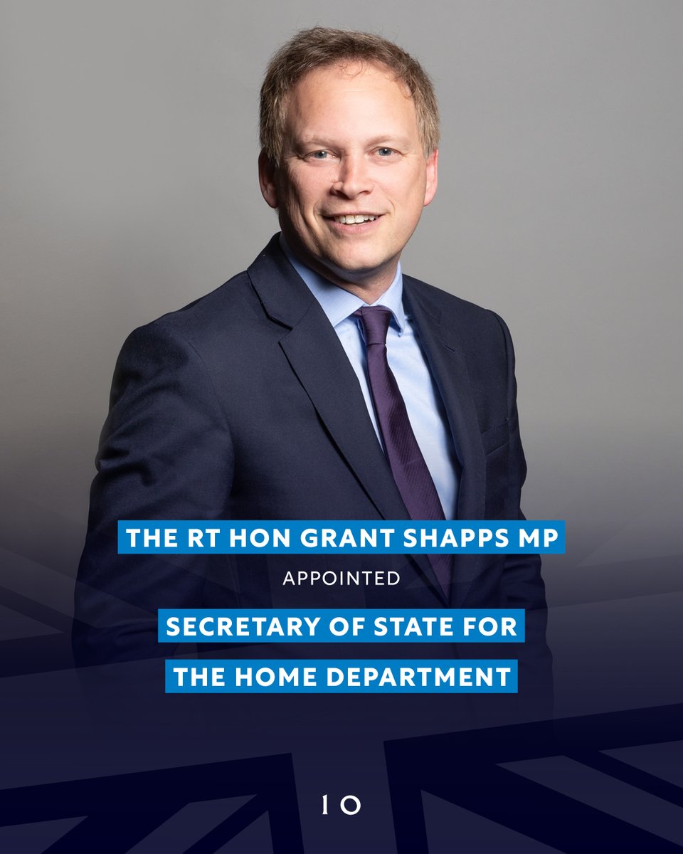 The Rt Hon Grant Shapps MP @grantshapps has been appointed Secretary of ...