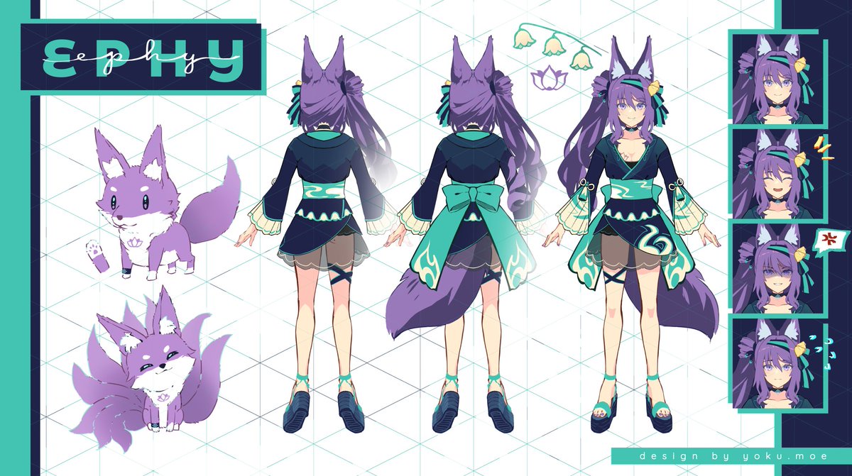 Chara Ref Sheet ] EphyChara belongs to」|Yoku @ MofuBuns merchのイラスト
