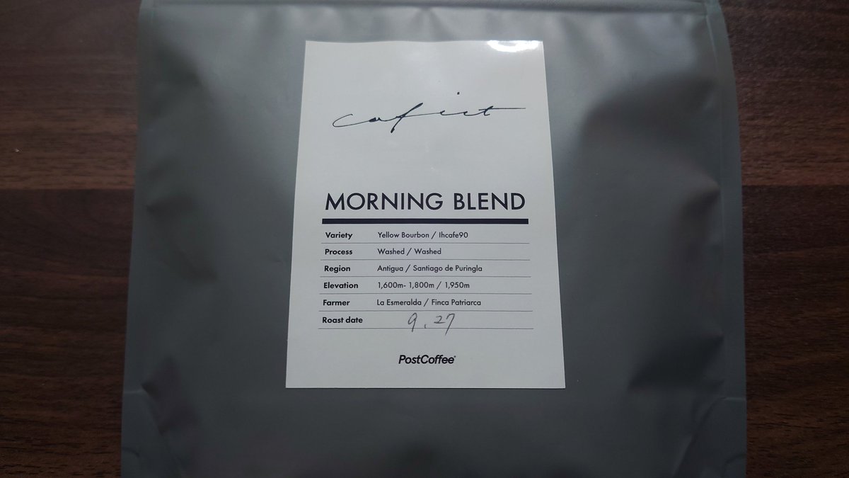 こじこじ on Twitter: "おはようございます 今朝のコーヒーは PostCoffee×CAFICT CAFICT MORNING BLEND 品種 : Ihcafe90 ...