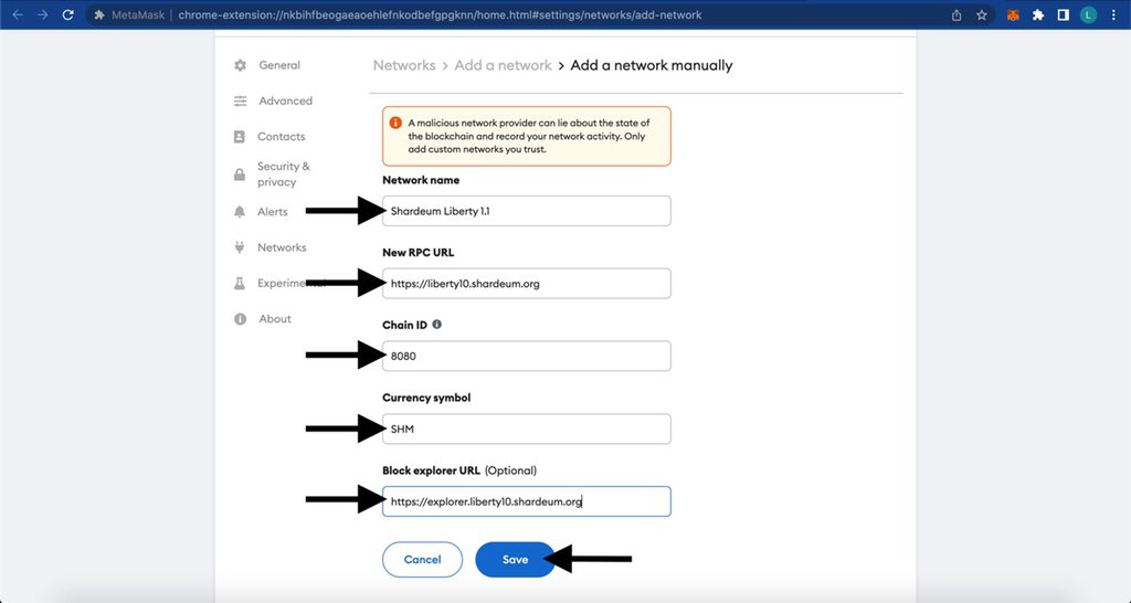 HEADBOY 🦇🔊 (💙,🧡) on Twitter: "Network Name : Shardeum Liberty 1.1 RPC URL : https://t.co ...
