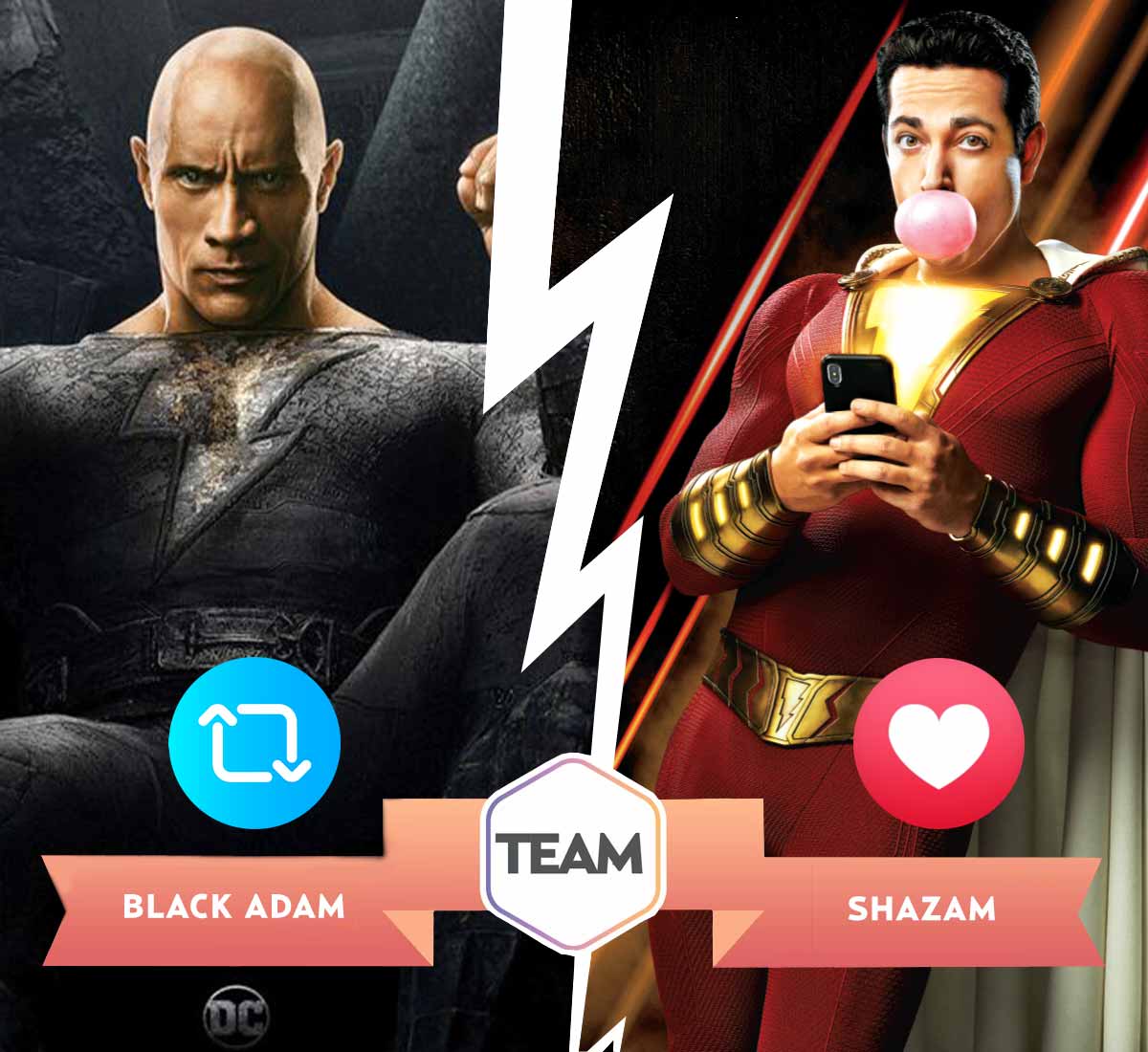 UrbanComics on Twitter: "[Black Adam ⚡ Shazam] Qui l’emporte entre Shazam ou Black Adam selon ...